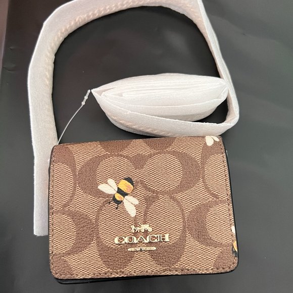 Coach | Bags | Coach Mini Wallet On A Chain In Signature Canvas With ...